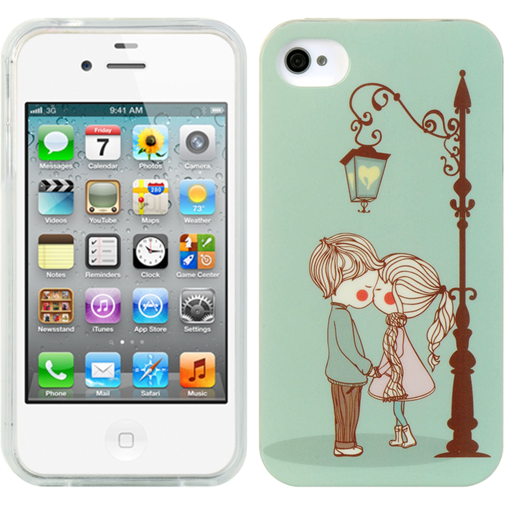 DreamWireless TPU Gel Case Cover For Apple iPhone 4/4S, Light Blue ...