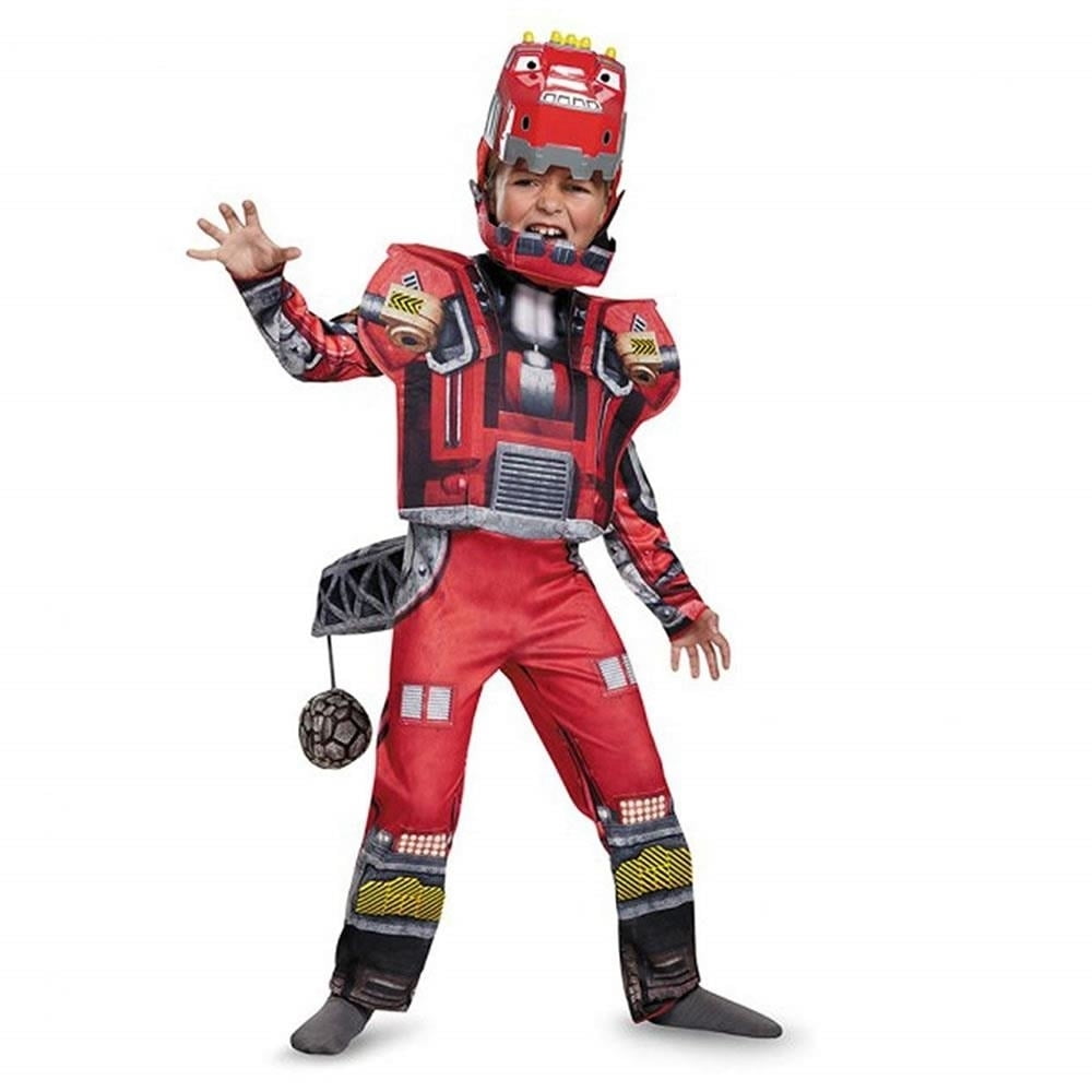 Childs Boy's Deluxe Dinotrux Ty Rux T-Trux Builder Costume Toddler 3T ...