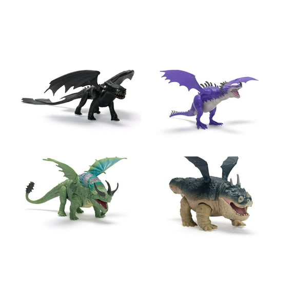DreamWorks Dragons 4-Pack – Toothless, Skrill, Rumblehorn (7.5 ...