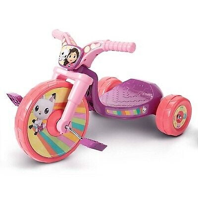 DreamWorks Gabby's Dollhouse Bike, 10'' Fly Wheel Tricycle for Kids ...