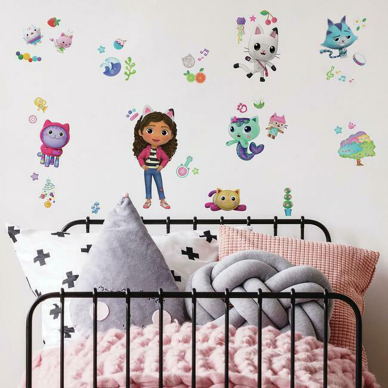 RoomMates Gabby's Dollhouse Wall Decals for Kids Bedroom Decor, Peel ...