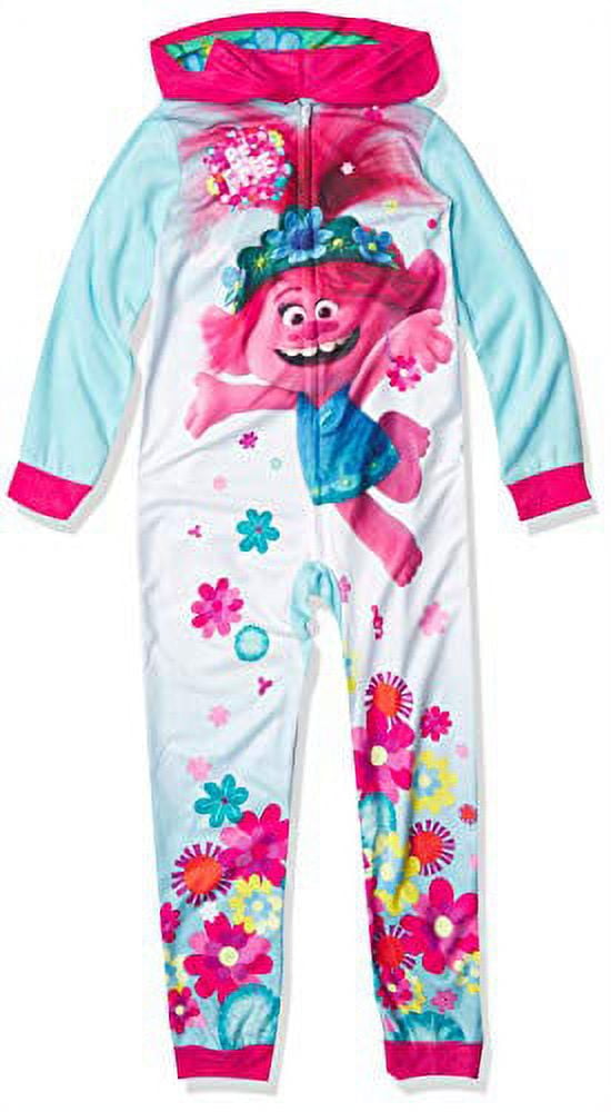 DreamWorks Girls' Trolls Hooded Union Suit, Size 4 - Walmart.com