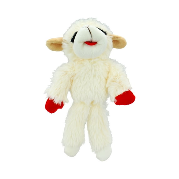 Multipet Plush Standing Floppy Lamb Chop Dog Toy with Squeaker, White, Small - Walmart.com
