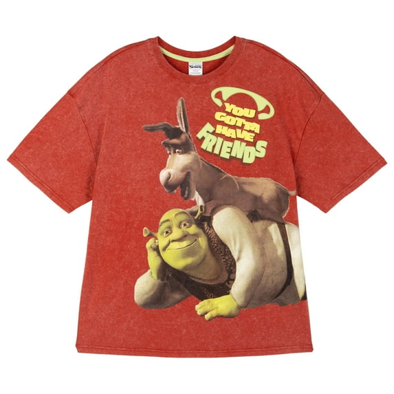 DreamWorks Shrek Donkey Dragon Drop Shoulder T-Shirt Adult - Walmart.com