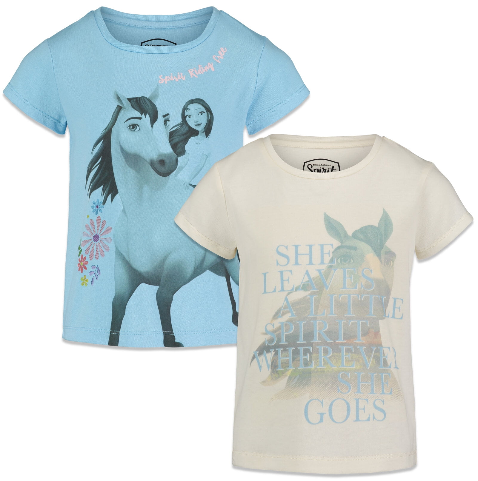DreamWorks Spirit Big Girls 2 Pack T-Shirts Little Kid to Big - Walmart.com
