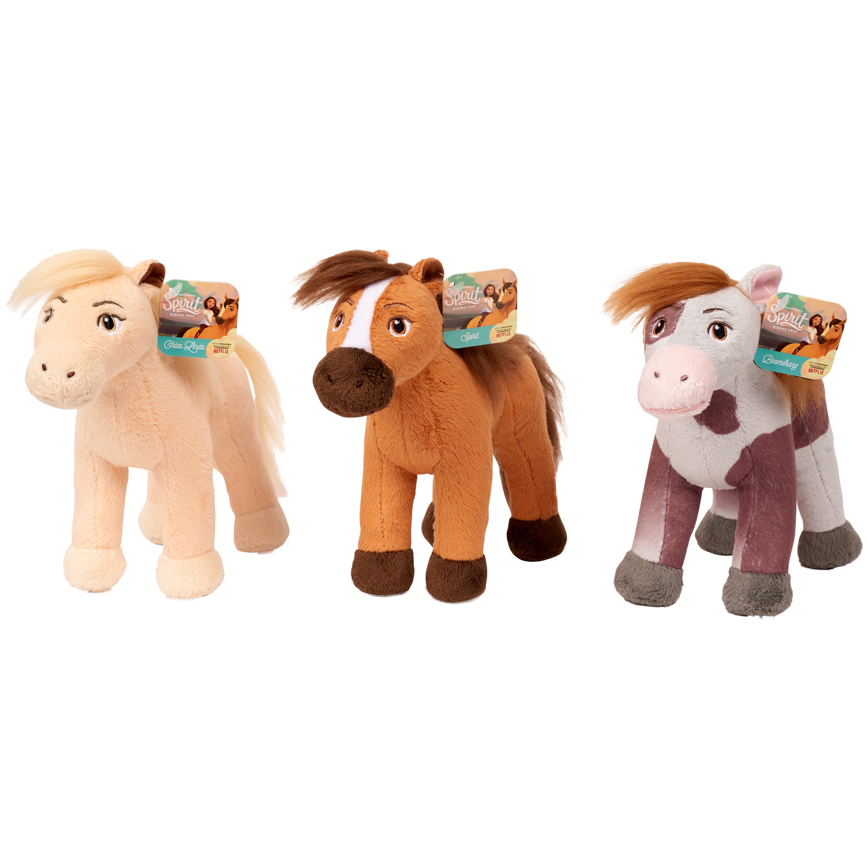 DreamWorks Spirit Riding Free: Horse Stuffed Animals Plush 3-Pack, Kids ...