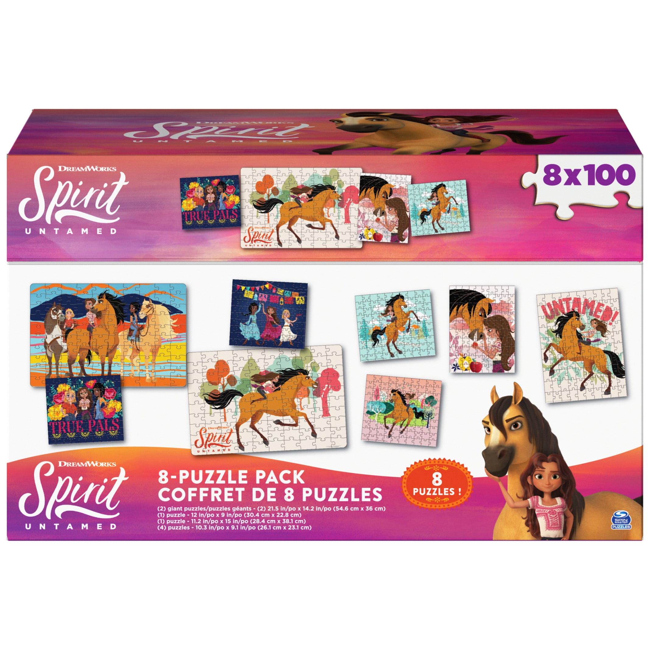 DreamWorks, Spirit Untamed 8-Pack 100-Piece Puzzles, for Kids 4 and up ...