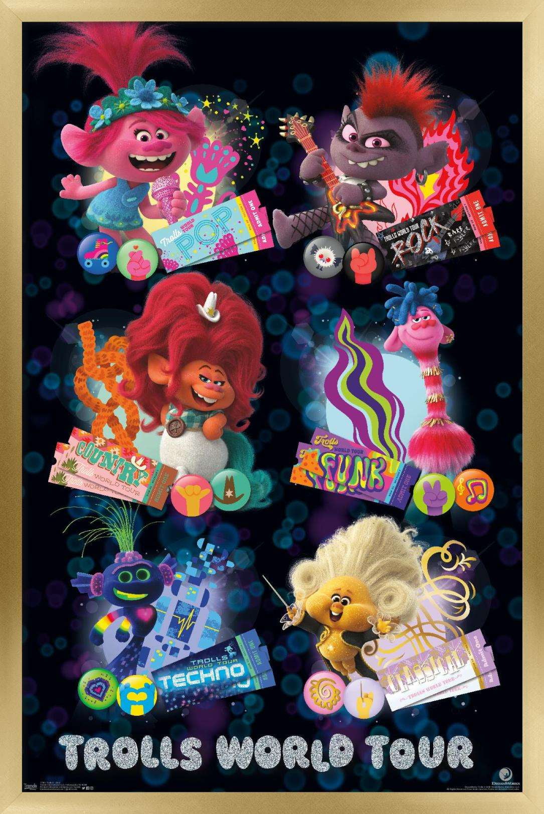 DreamWorks Trolls 2 - Grid Wall Poster, 22.375" x 34", Framed - Walmart.com