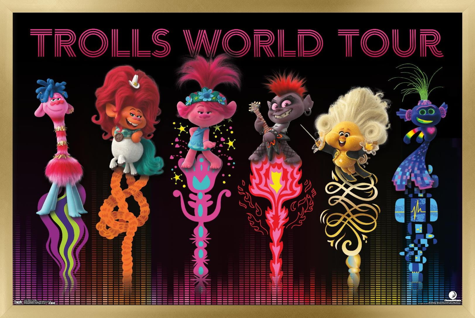 DreamWorks Trolls 2 - Group Wall Poster, 22.375" x 34", Framed ...