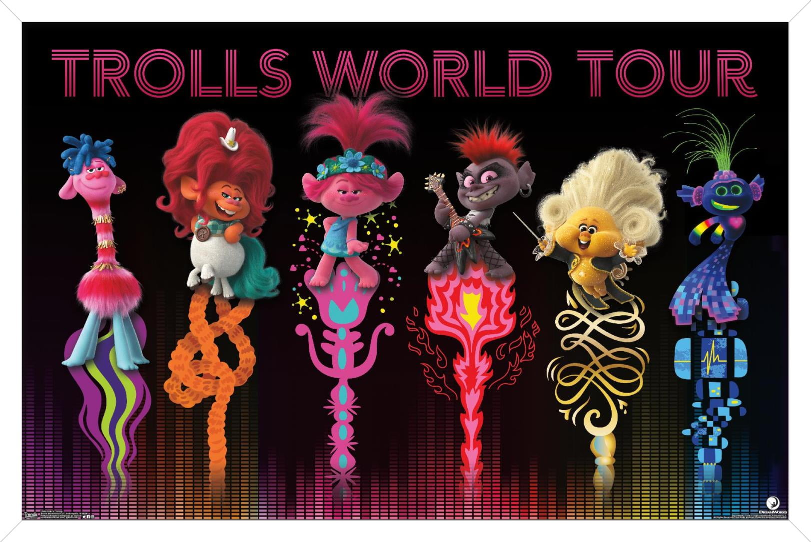 DreamWorks Trolls 2 - Group Wall Poster, 22.375" x 34", Framed ...