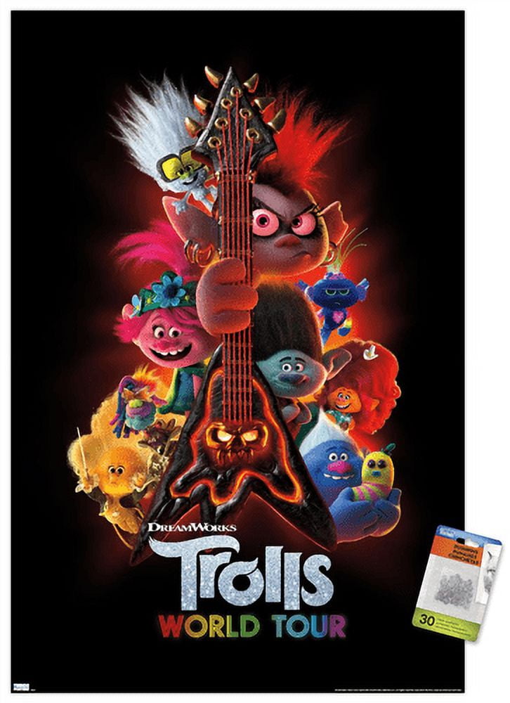 DreamWorks Trolls 2 - One Sheet Wall Poster with Push Pins, 22.375" x ...
