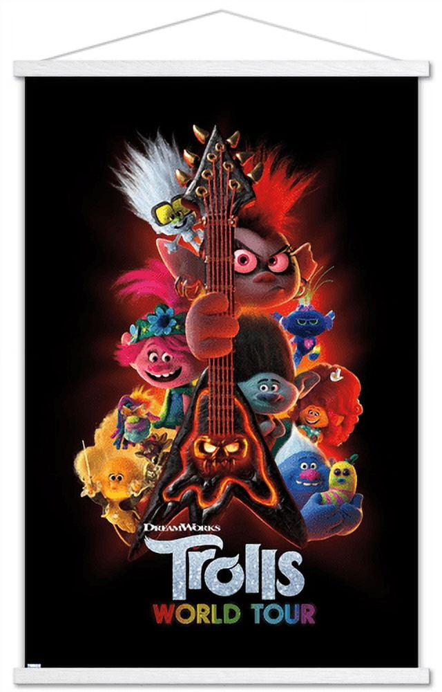 DreamWorks Trolls 2 - One Sheet Wall Poster with Wooden Magnetic Frame ...
