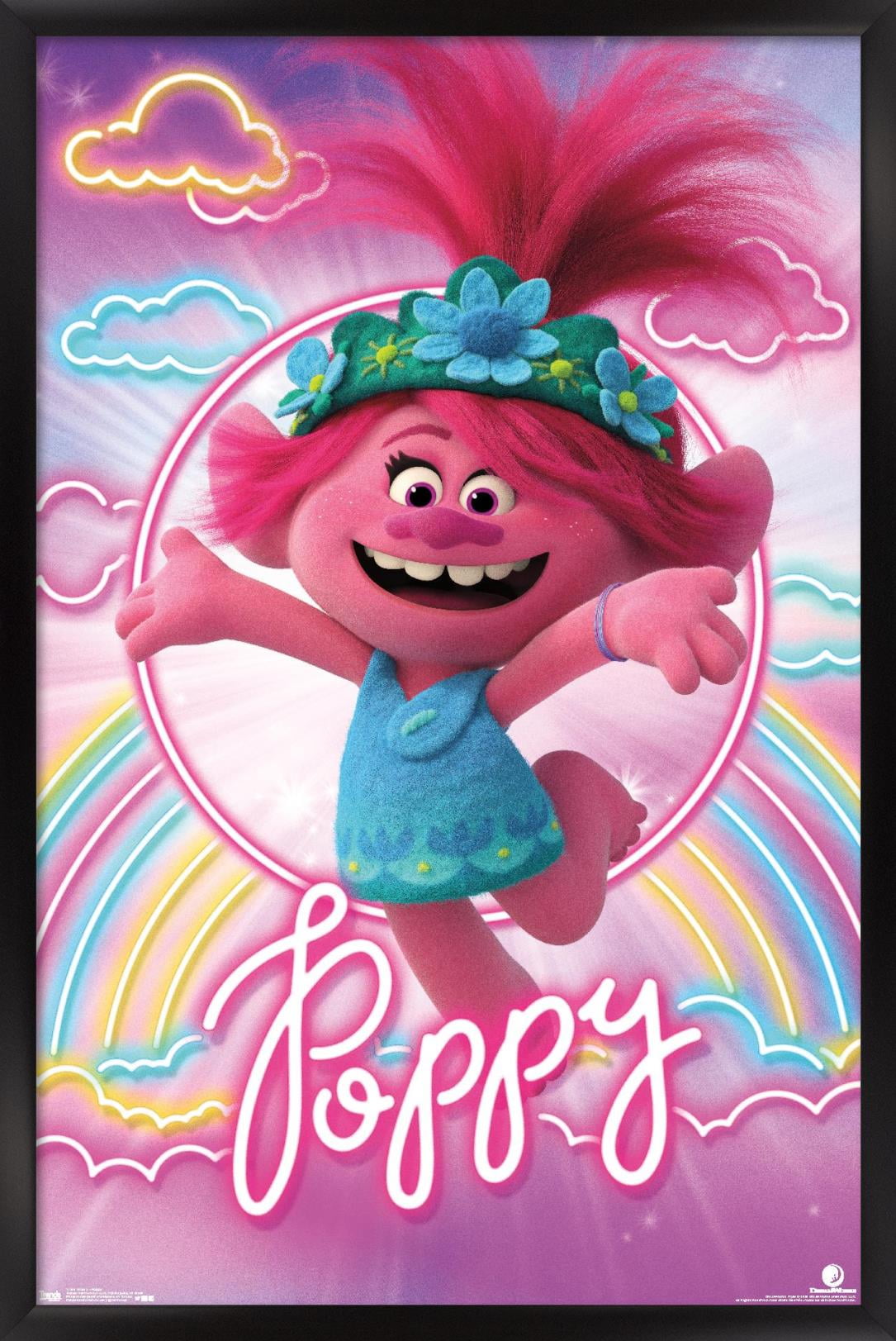 DreamWorks Trolls 2 - Poppy Wall Poster, 14.725" x 22.375", Framed ...
