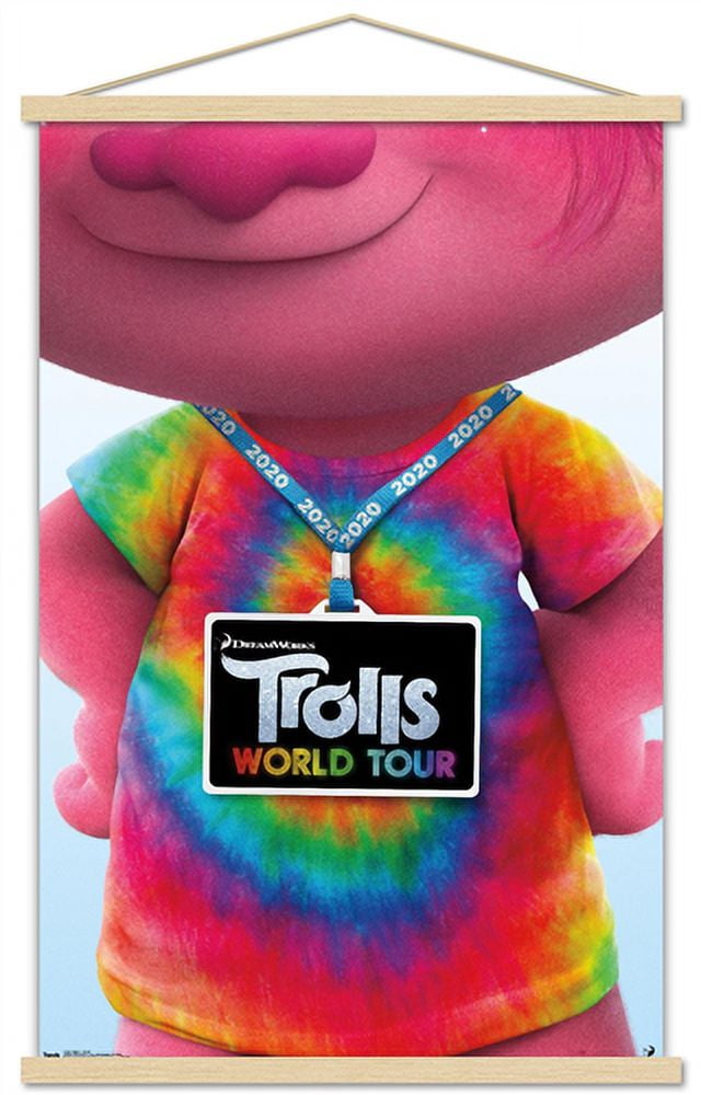 DreamWorks Trolls 2 - Teaser Wall Poster with Wooden Magnetic Frame, 22 ...