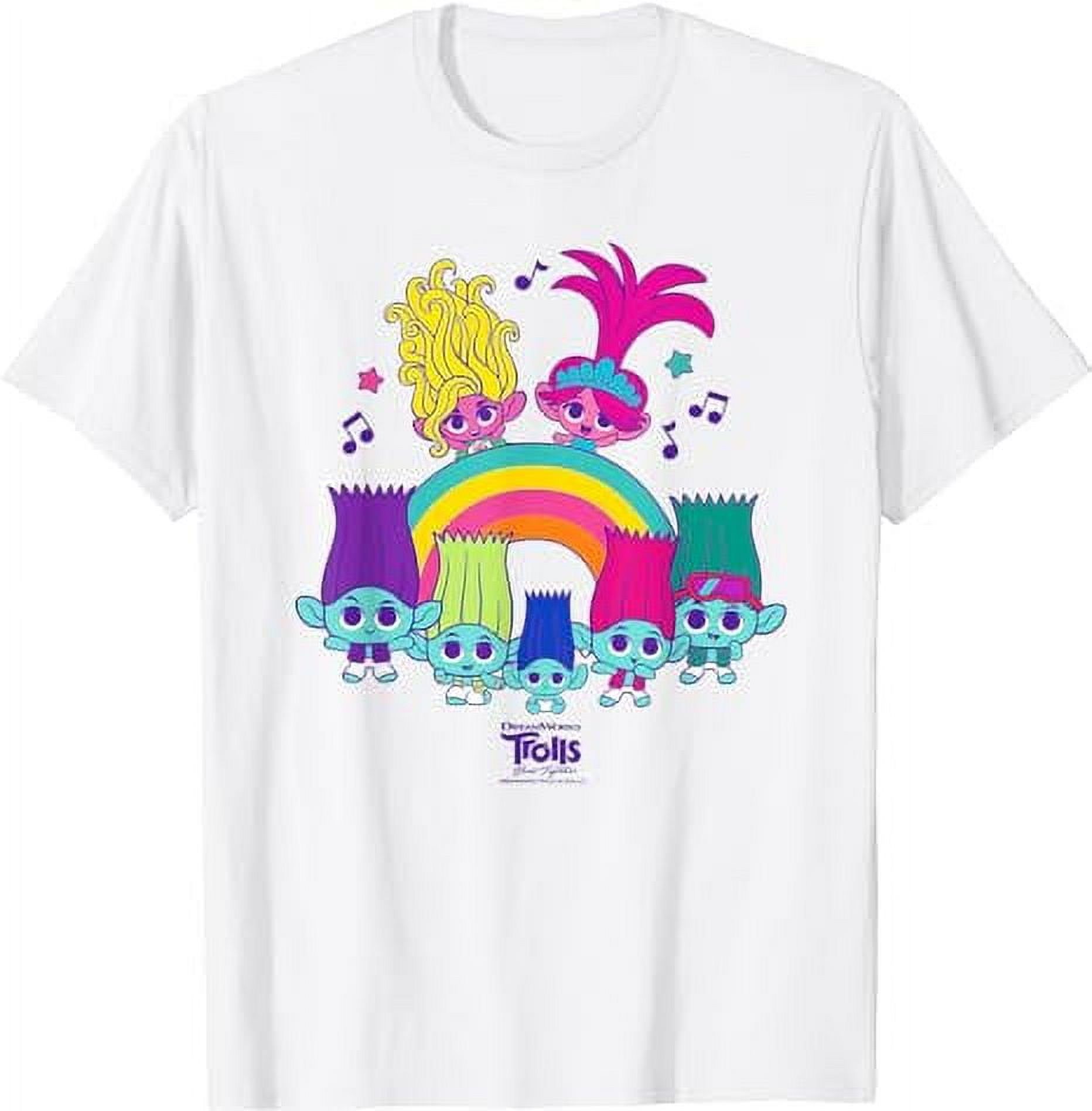 DreamWorks Trolls Band Together BroZone Poppy Viva Rainbow T-Shirt ...