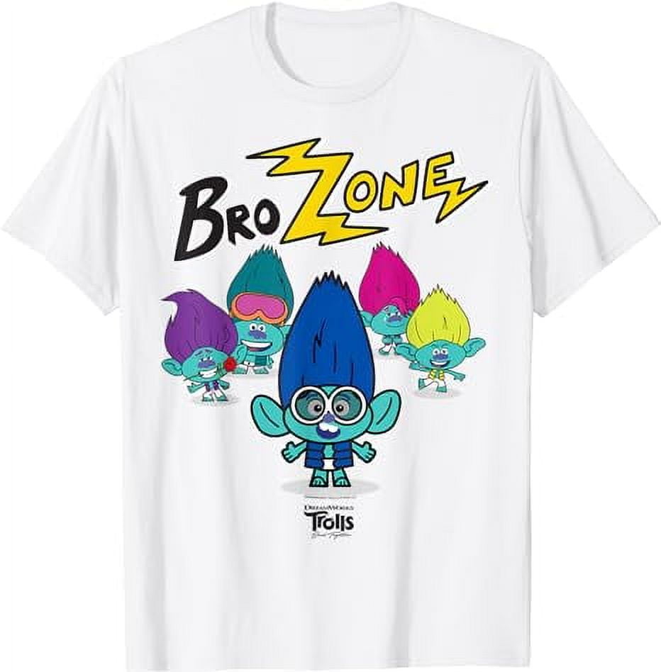 DreamWorks Trolls Band Together BroZone Spotlight T-Shirt, white Color ...