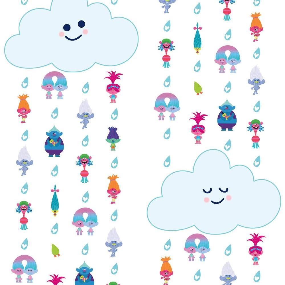 DreamWorks Trolls Clouds Peel and Stick Wallpaper - Walmart.com