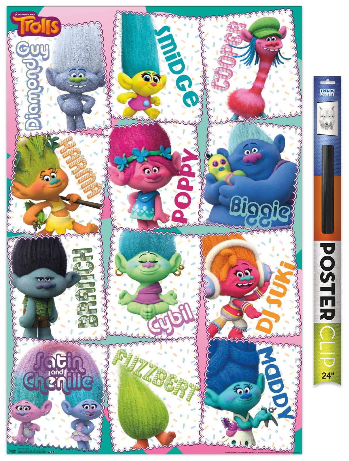 DreamWorks Trolls - Grid Wall Poster, 22.375" x 34" - Walmart.com