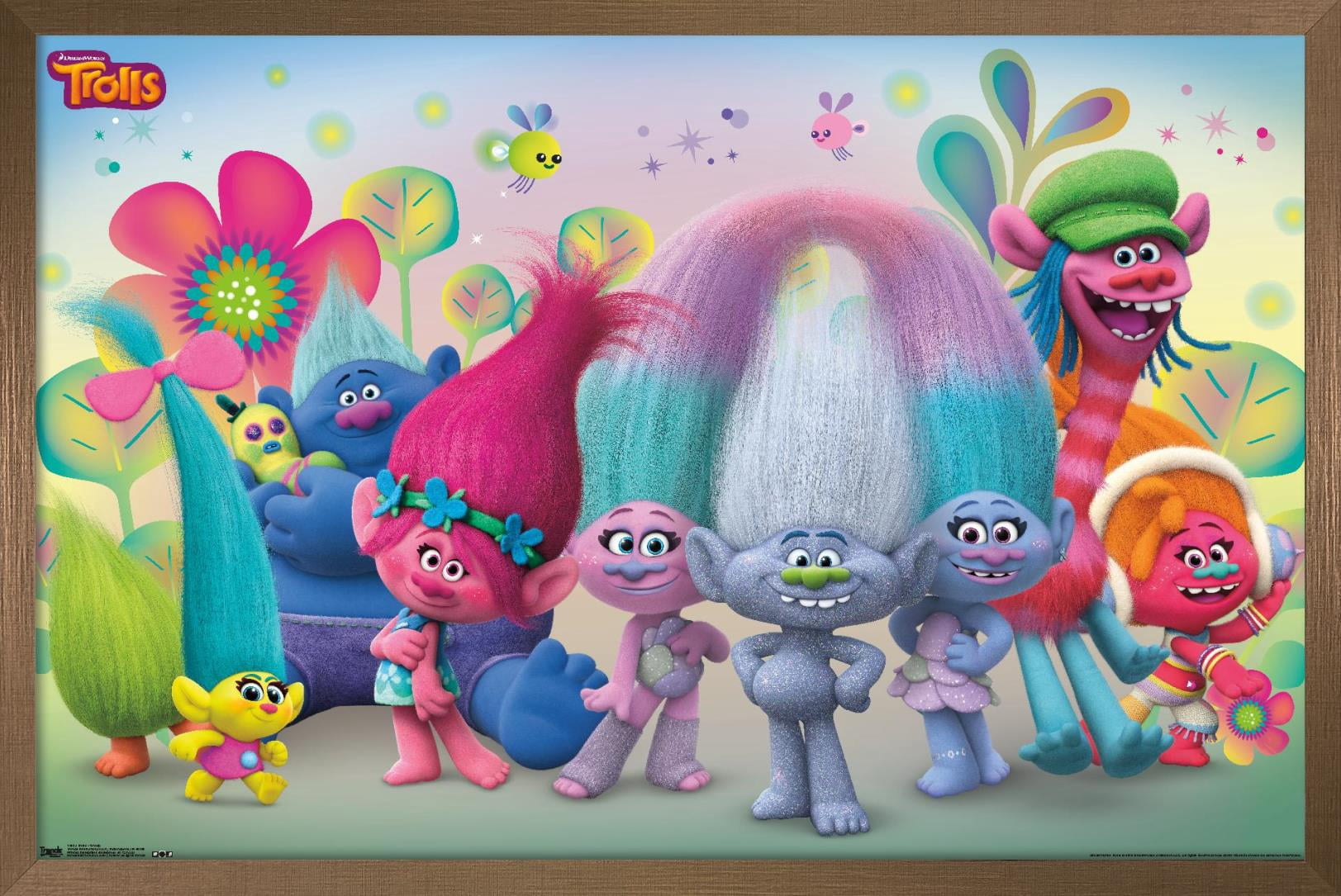 DreamWorks Trolls - Group Wall Poster, 22.375" x 34", Framed - Walmart.com