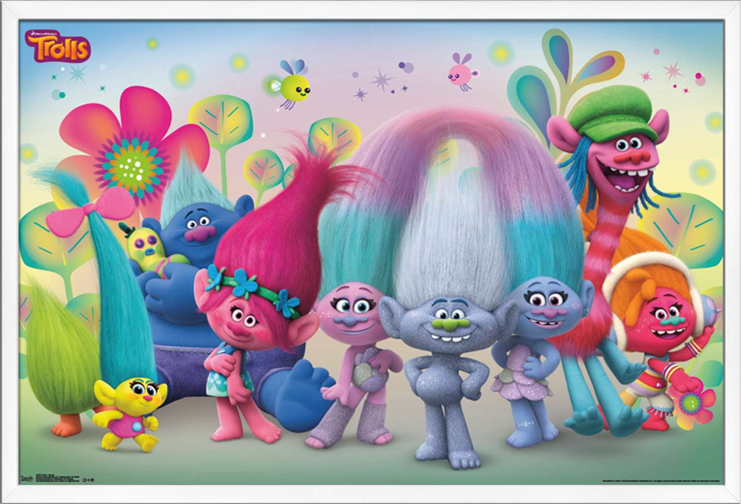 DreamWorks Trolls - Group Wall Poster, 22.375" x 34", Framed - Walmart.com