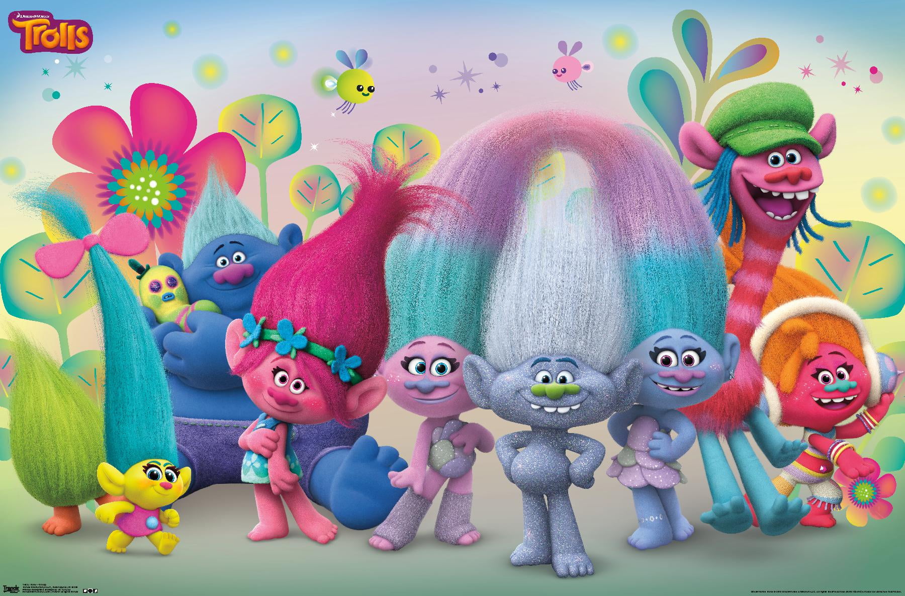 DreamWorks Trolls - Group Wall Poster, 22.375" x 34" - Walmart.com