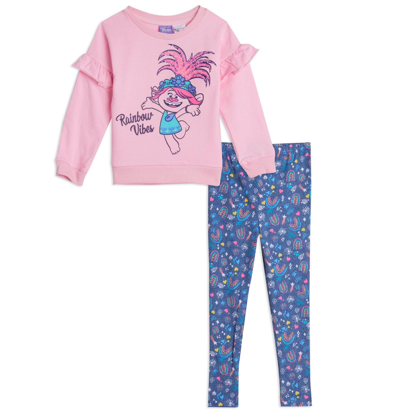DreamWorks Trolls Poppy French Terry Apparel: T-Shirt & Leggings Outfit ...