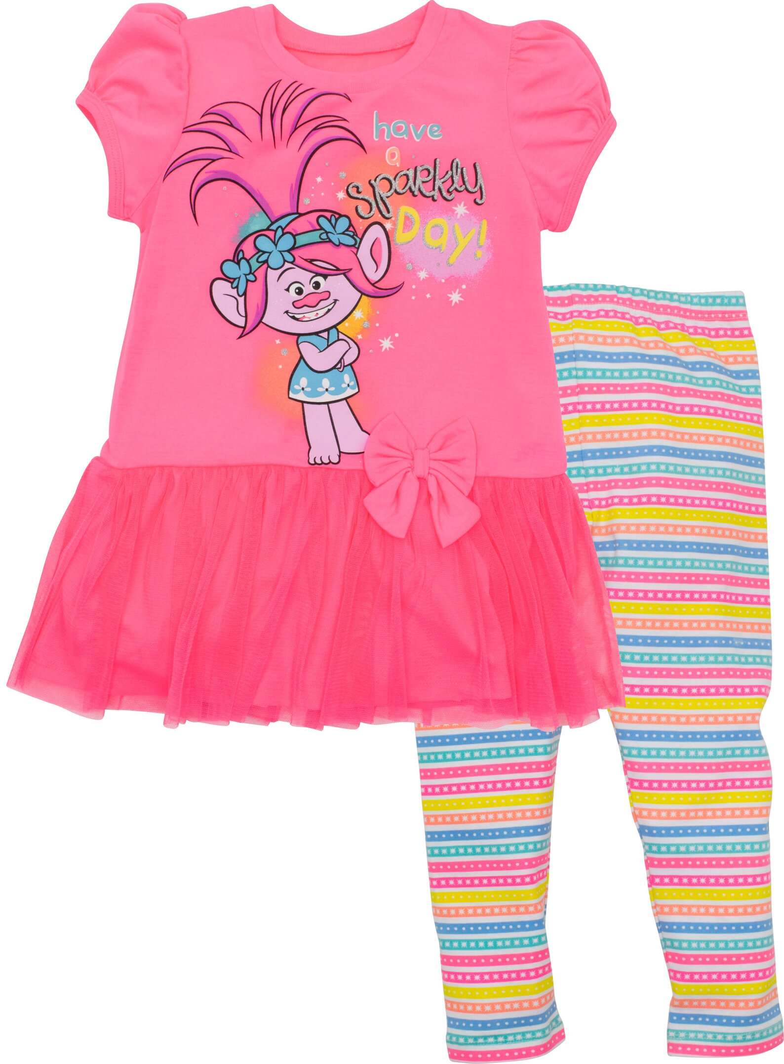 Trolls by Dreamworks Baby & Toddler Girl T-shirt, Skirt & Headband, 3pc ...