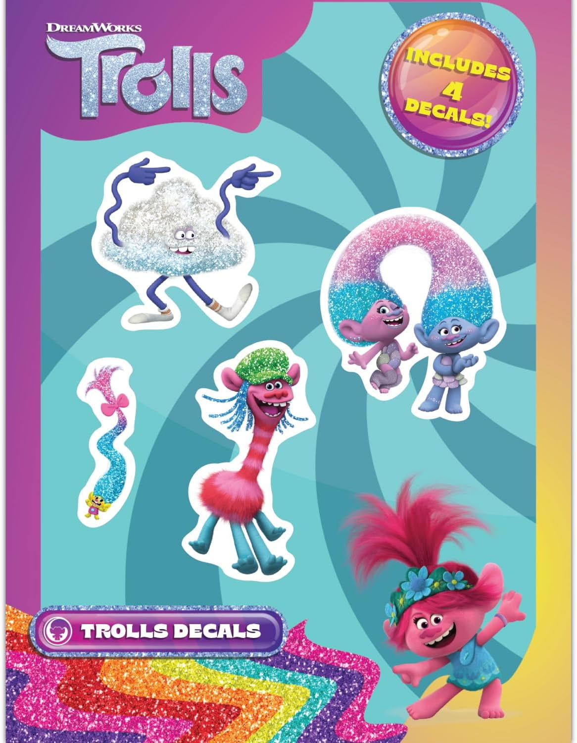 DreamWorks Trolls Vinyl Decals - Smidge, Cloud Guy, Cooper, Satin and ...