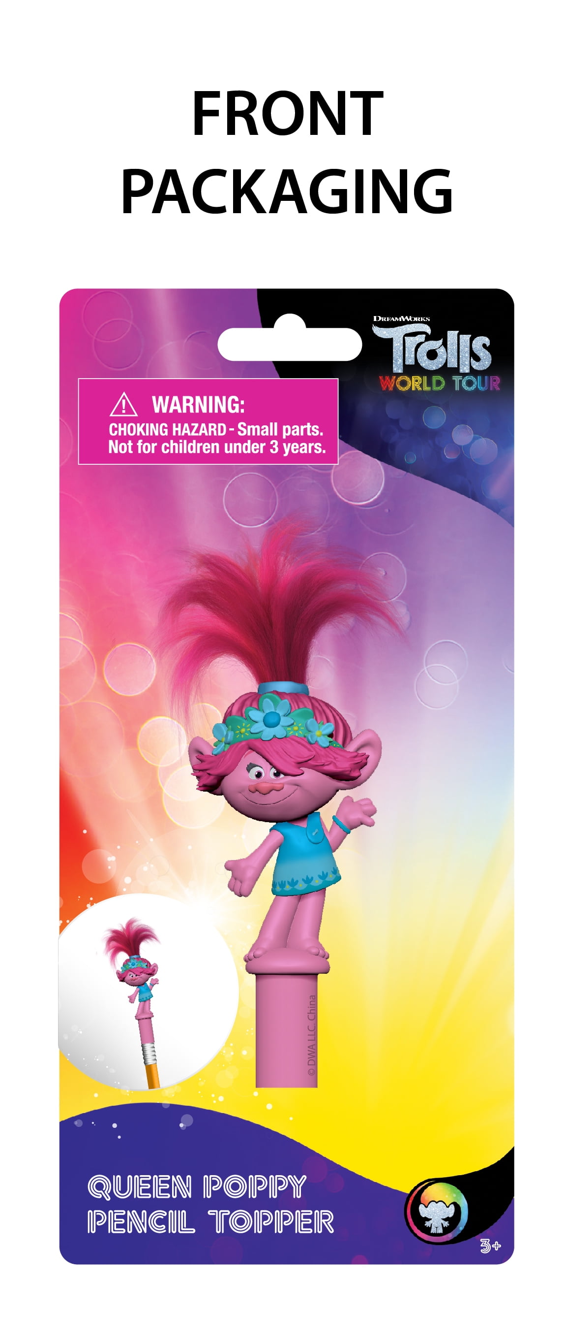 DreamWorks Trolls World Tour Poppy 3D Figural Pencil Topper - Walmart.com