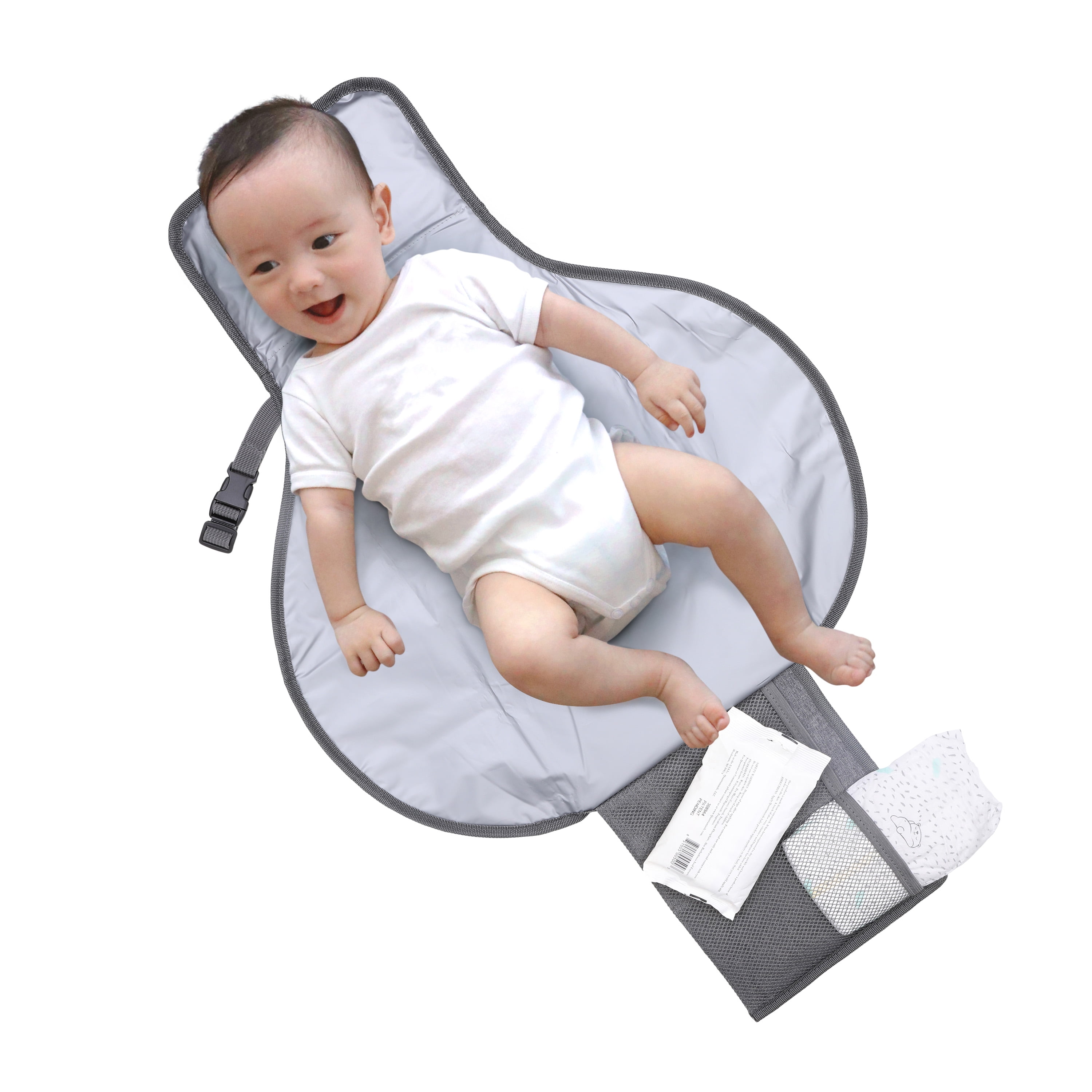 Dreambaby Fold and Go Grey Portable Diaper Changing Pad with Cushioned ...