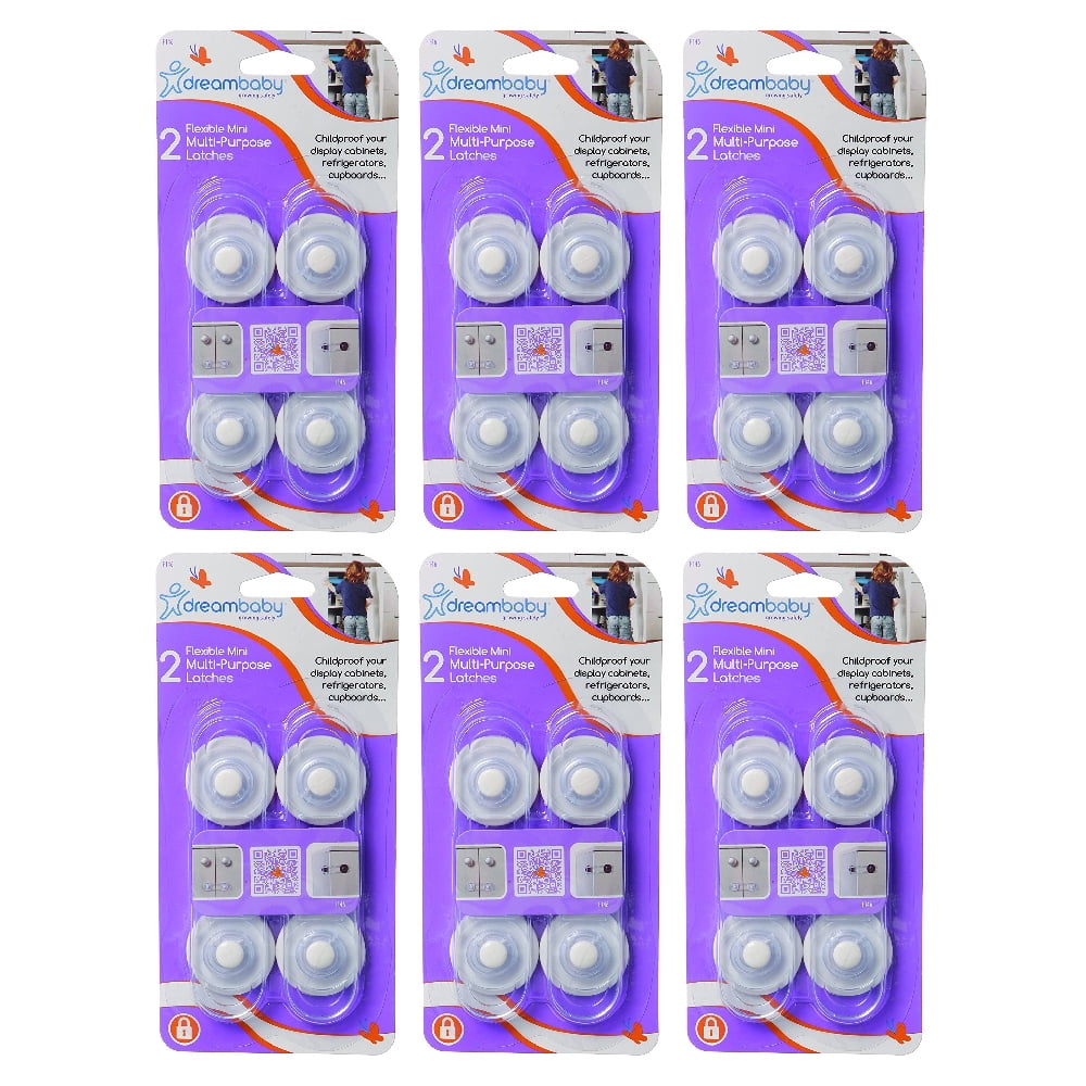 Dreambaby Mini Multi Purpose Latches Adhesive Locks Flexible 2 Count ...