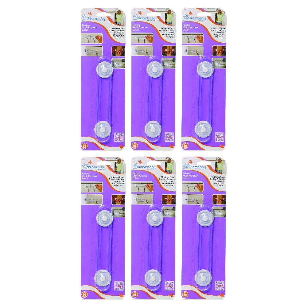 Dreambaby Multi-Purpose Latches Adhesive Flexible Cabinet Safety Lock ...