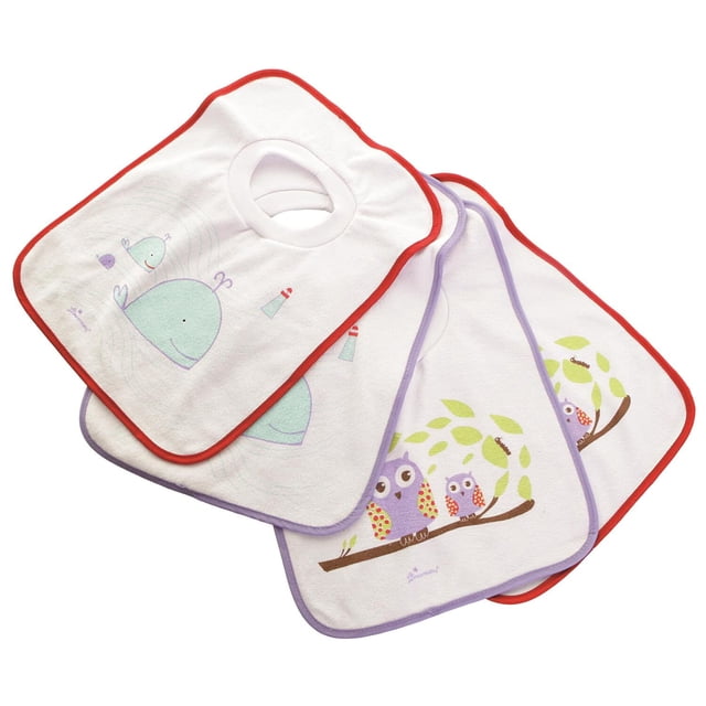 Dreambaby® Terry Cloth Cotton 4 Pack Pullover Baby Bibs for Teething ...