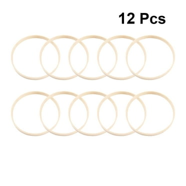 OUNONA Wooden Hoop Ring Craft Wreath Dream Catcher Rings Hoops Wood ...