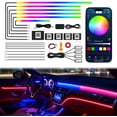 Dreamcolor Interior Strip Lights, 18 in 1 Ambient Lighting Kit with APP ...