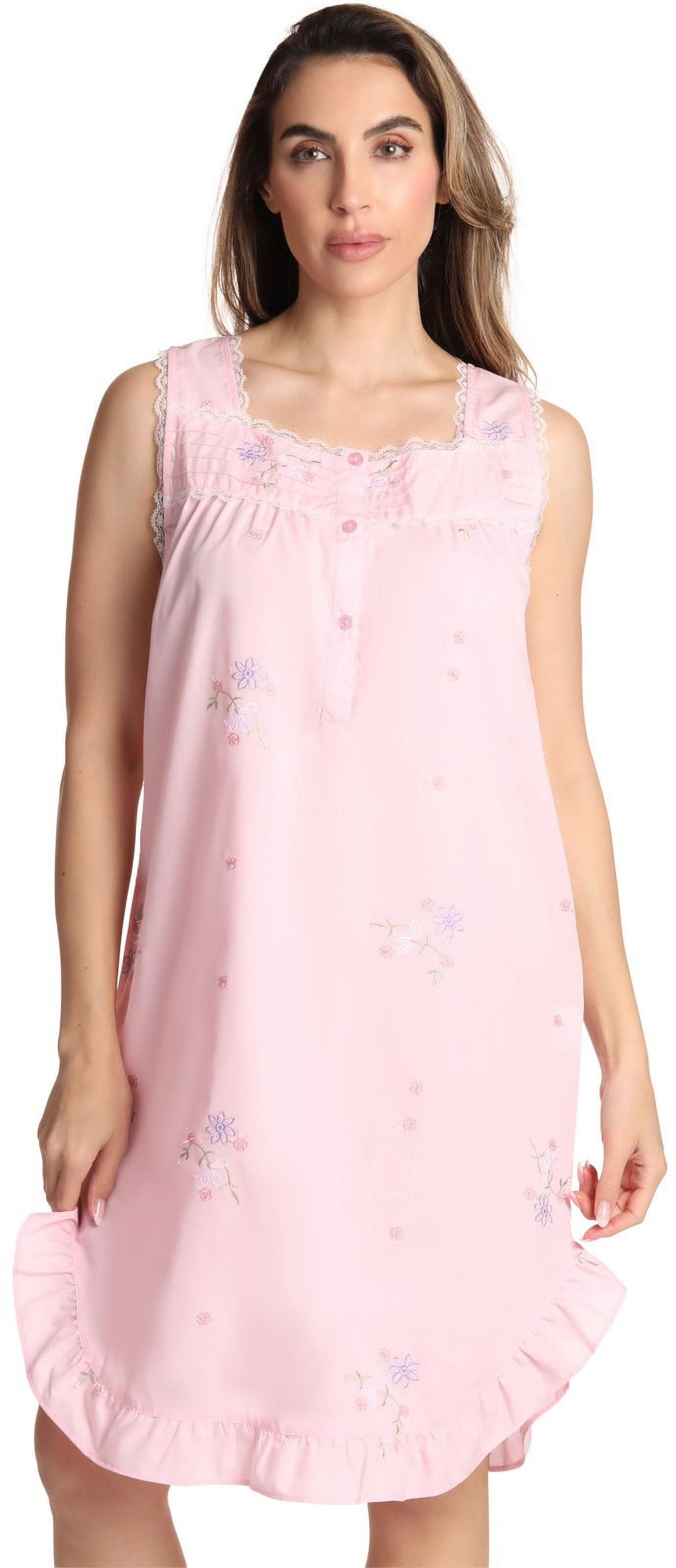 Dreamcrest Sleeveless Seersucker Gowns 6512-PNK-3X - Walmart.com