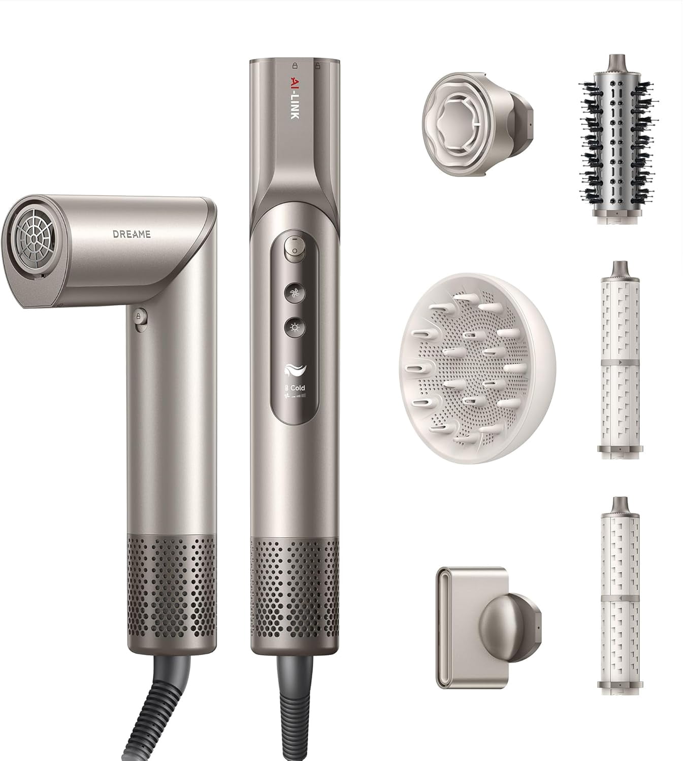 Dreame Dazzle Hair Styler and Dryer- Intelligent Nozzle Recognition ...