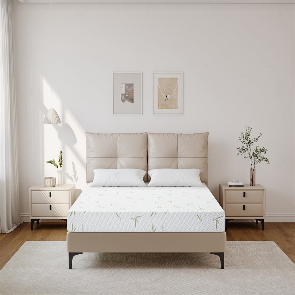 Dreamer 6/8/10 Inch Memory Foam Mattress in a Box with Breathable Bamboo Cover, Medium Firm ...