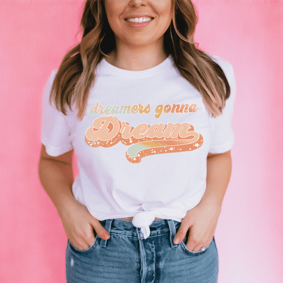 Dreamers Gonna Dream Tee S Peachy Sunday T-Shirt - Walmart.com