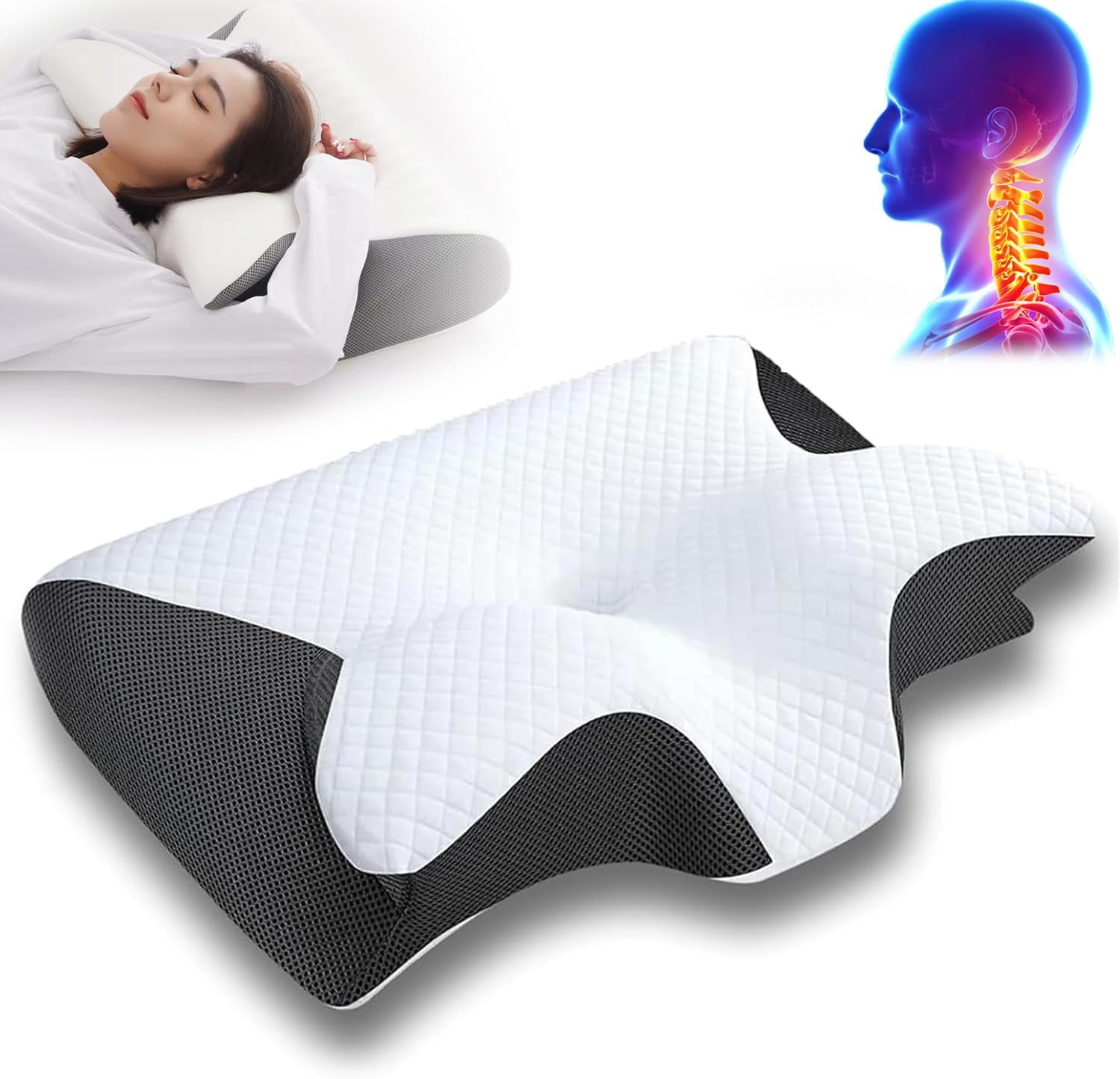 Dreamers Pillow,Dreamers Relief Pillow,Orthinex - Premium Ergonomic Pillow,Orthinex Cervical ...