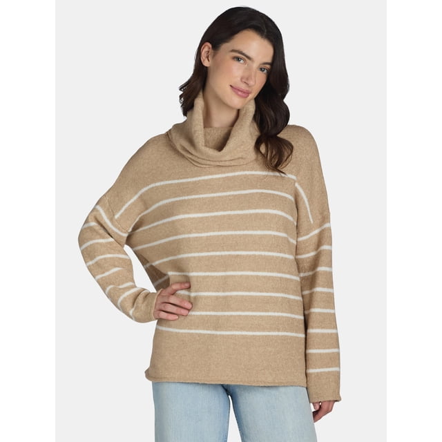 Dreamers by Debut Women’s Cowl Neck Sweater with Long Sleeves ...