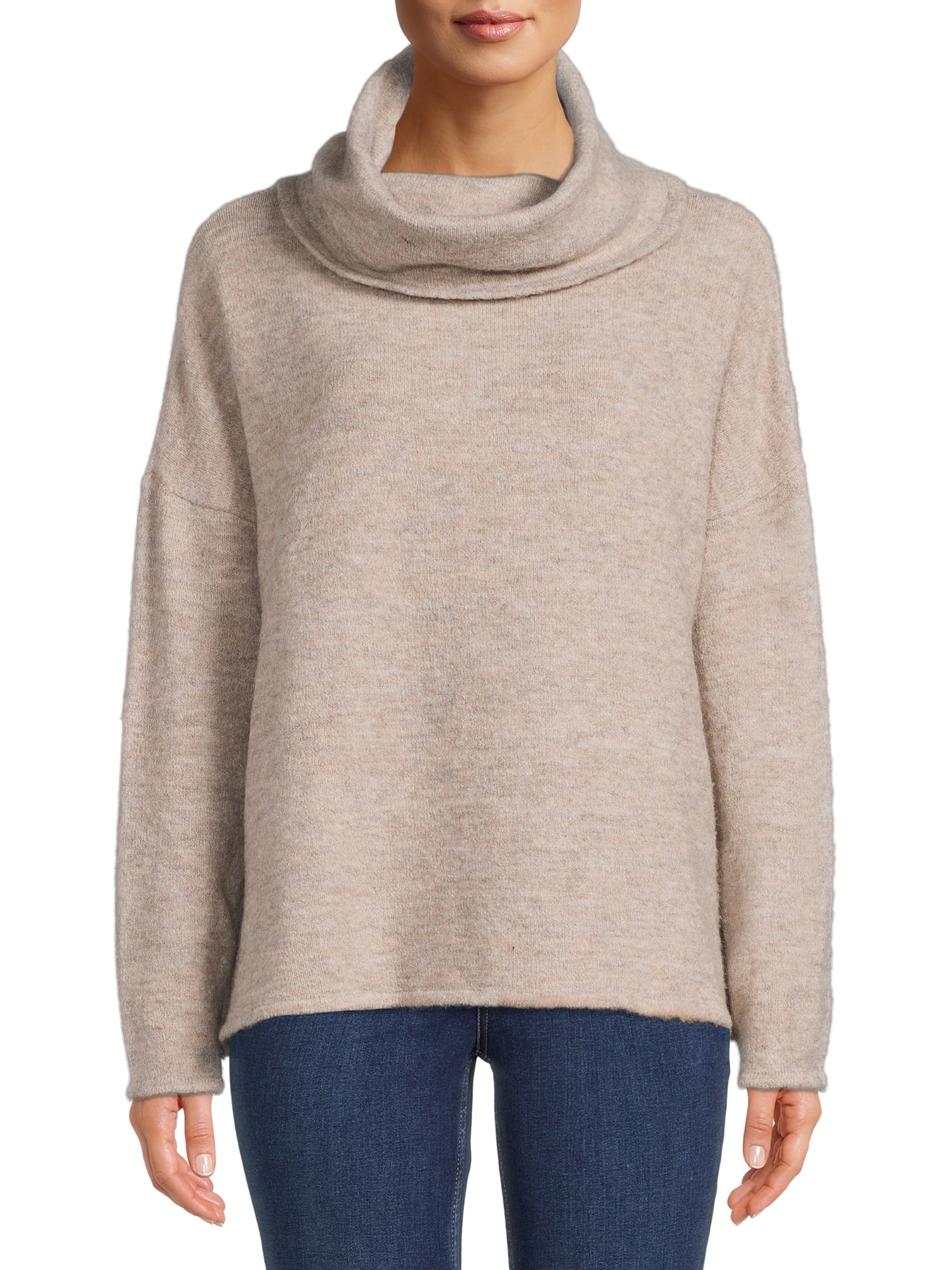 Dreamers by Debut Women’s Cowl Neck Sweater with Long Sleeves ...