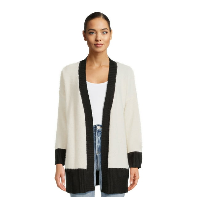 Dreamers by Debut Women's Open Front Cardigan Sweater, Midweight, Sizes ...