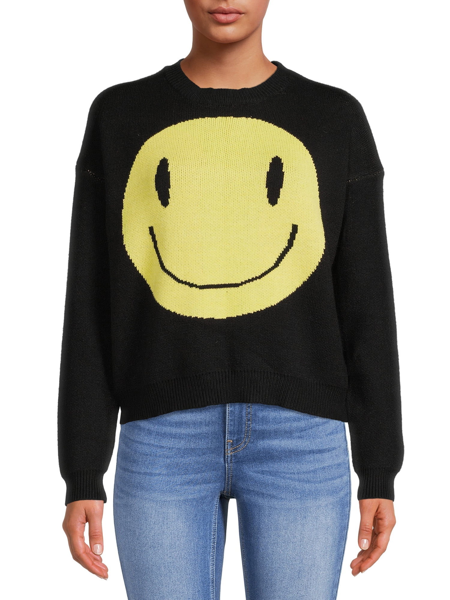 Dreamers by Debut Womens Print Pullover Long Sleeve Sweater - Walmart.com