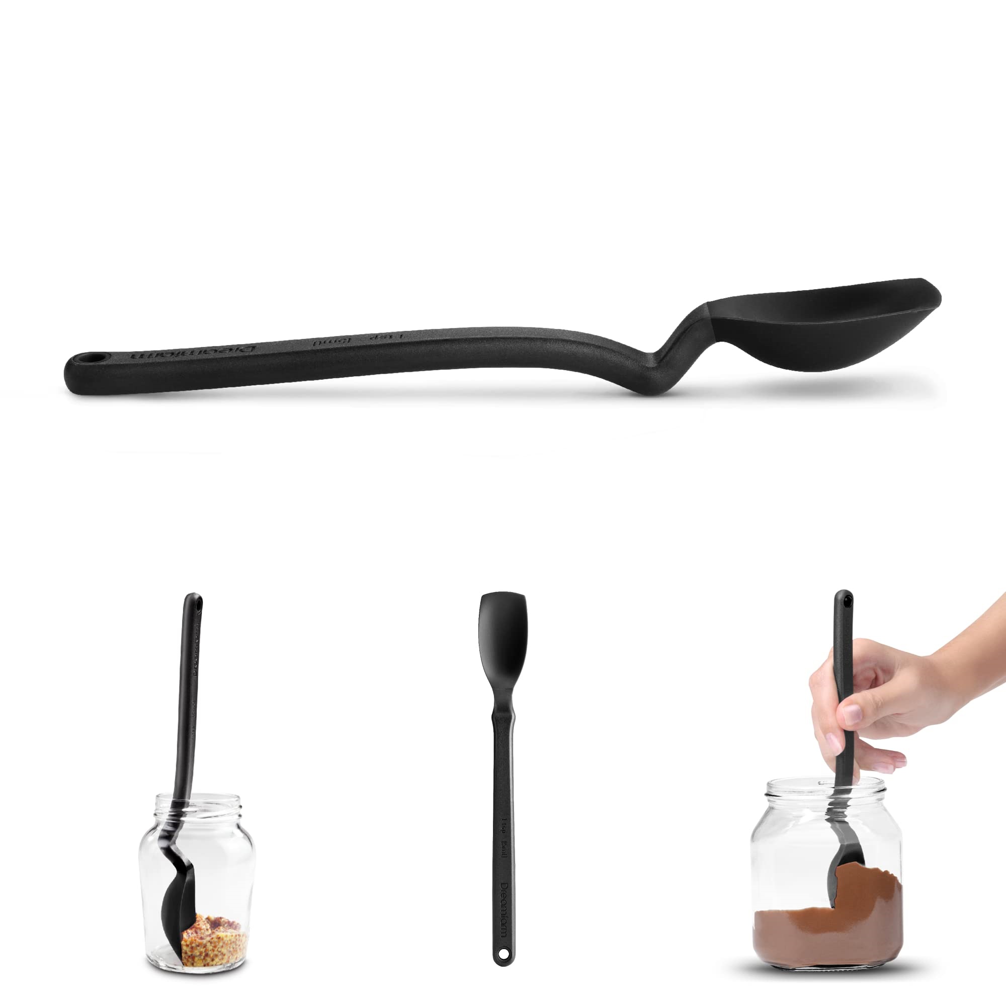 Dreamfarm Mini Supoon Silicone Scraping Spoon | 8.1" Black - Walmart.com