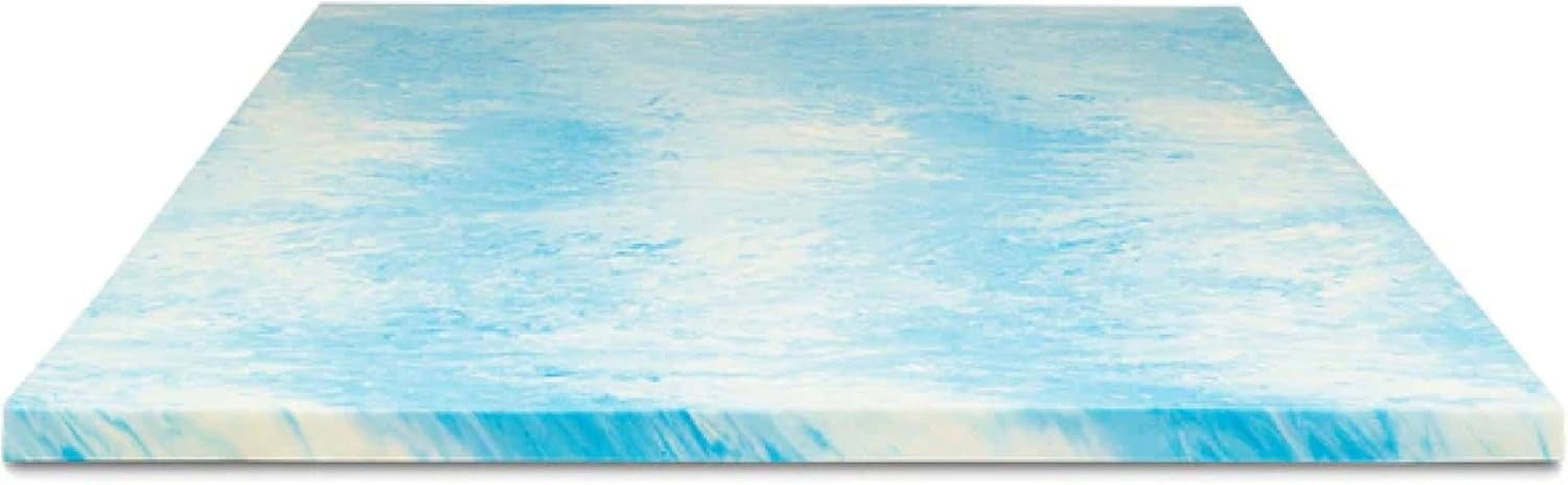 Dreamfoam 2" Gel Swirl Short Queen Memory Foam Topper | Cooling ...