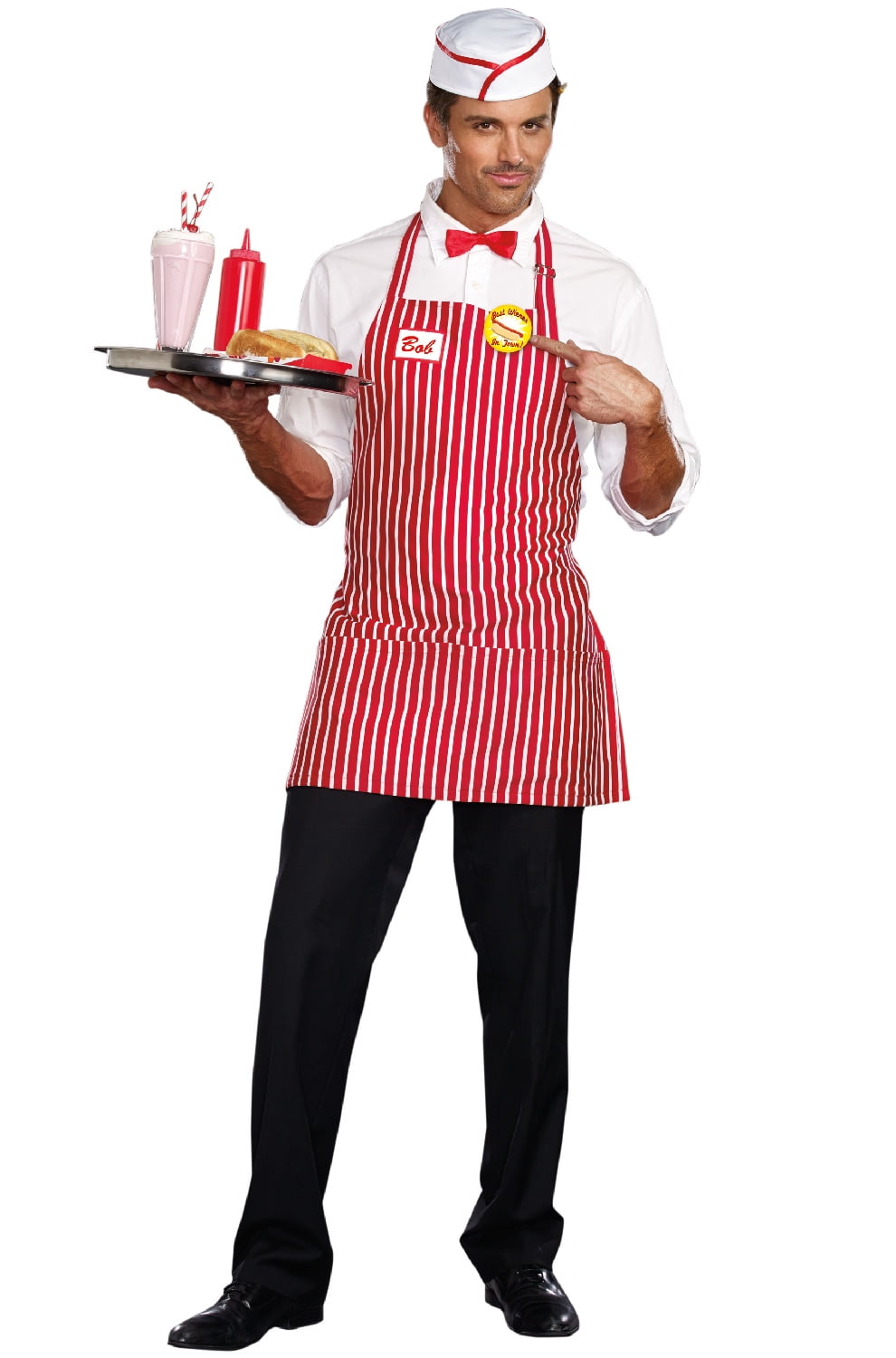 Dreamgirl Mens Diner Dude 50's Apron Costume Size 2XL - Walmart.com