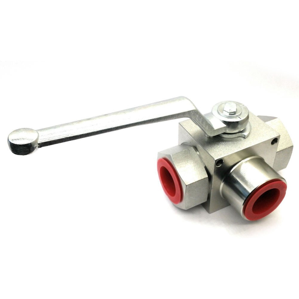 Dreamhall 1 Pcs Hydraulic 3 Way High Pressure Ball Valve - 1/4\" to 1 ...