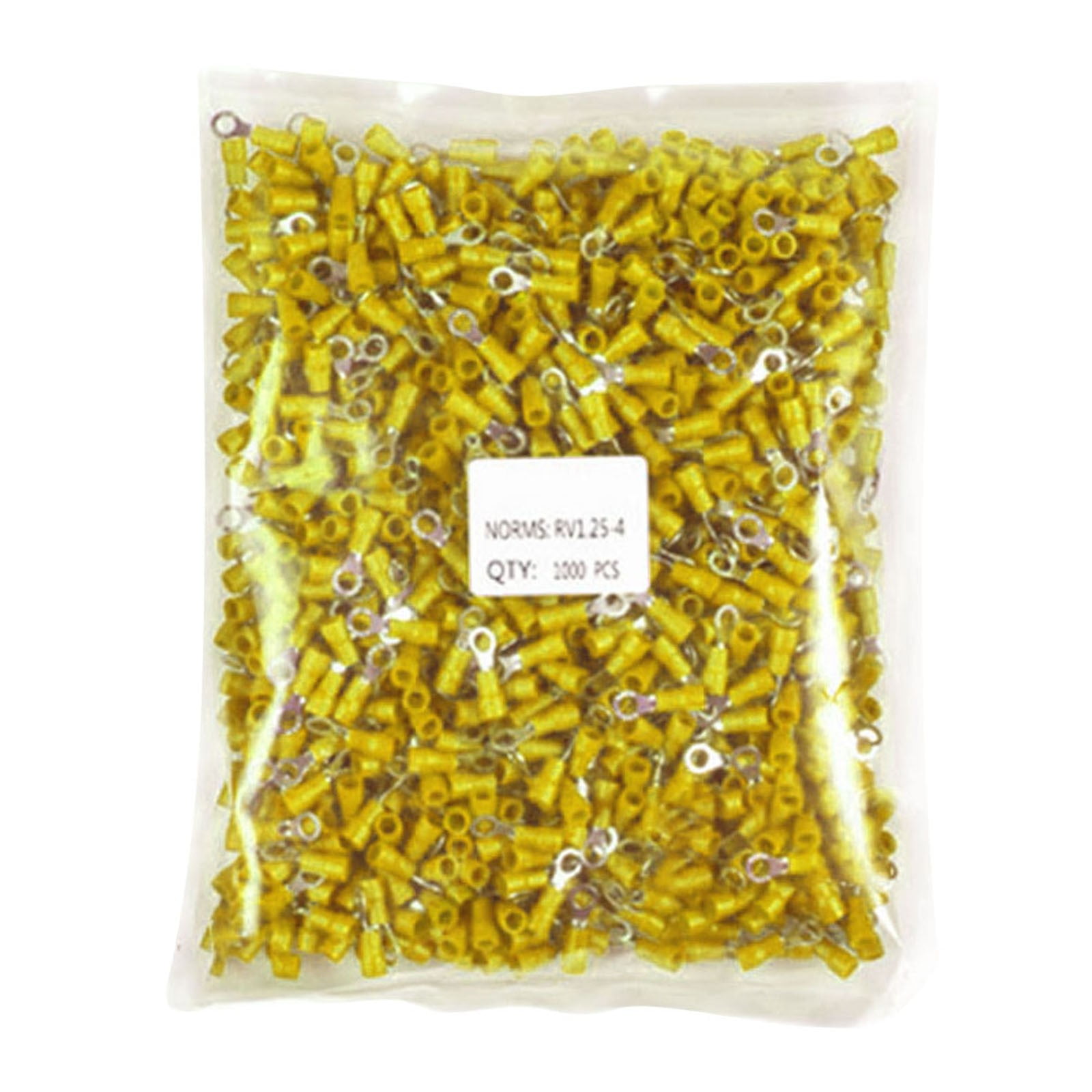 Dreamhall 1000Pcs insulated Round Wire Connectors Kit for 22-16Awg Cable Rv1.25-4 Terminal ...