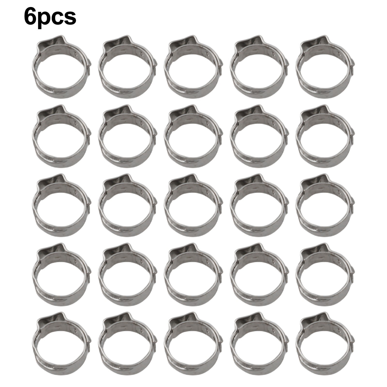 Dreamhall 25Pcs Stainless Steel Hose Clamps Single Ear Stepless for ...